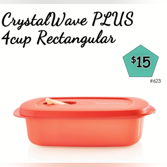 Tupperware | Kitchen | New Tupperware 4 Cup Crystal Wave 4 Cup ...